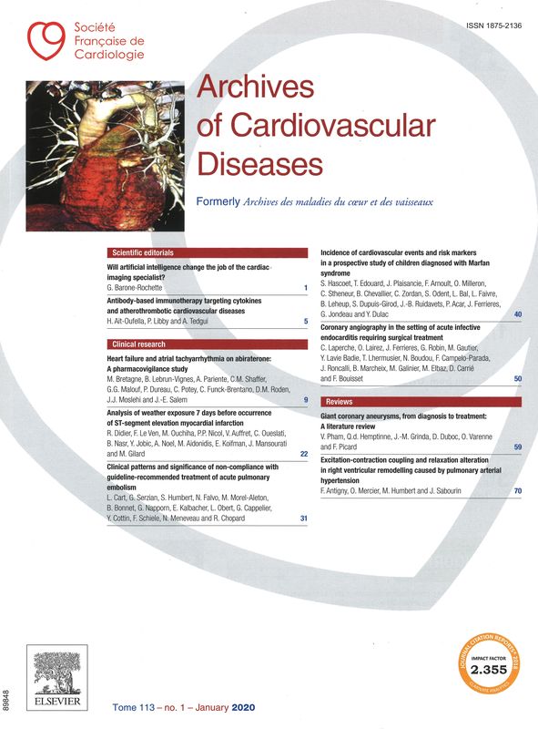 ARCHIVES OF CARDIOVASCULAR DISEASES - FNPS